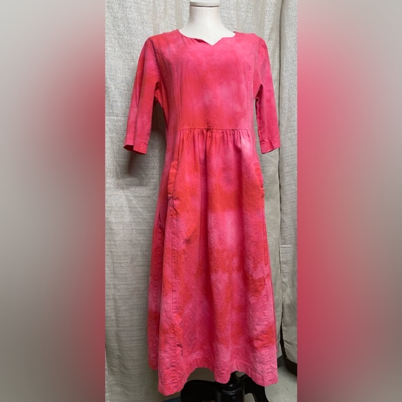 Dresses | Miss Look Xl Midi Dress Orangy Pink Color Saturation Unique ...